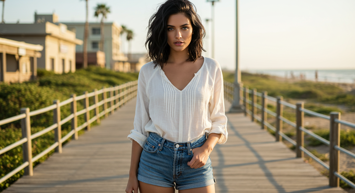 Denim Shorts: Summer Hues for Casual Wear - Clothes Color Guide