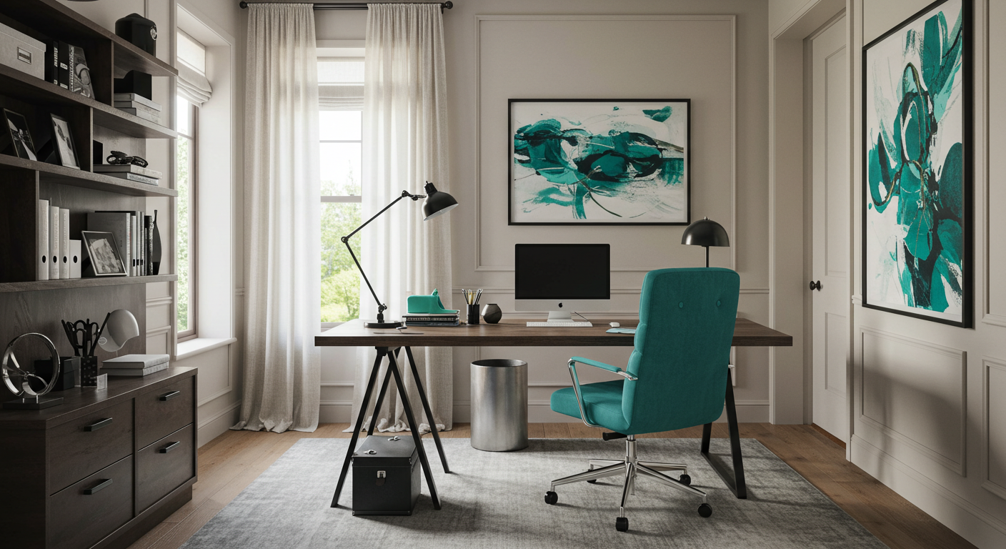 Polished & Professional: Home Office Color Schemes for Productivity ...