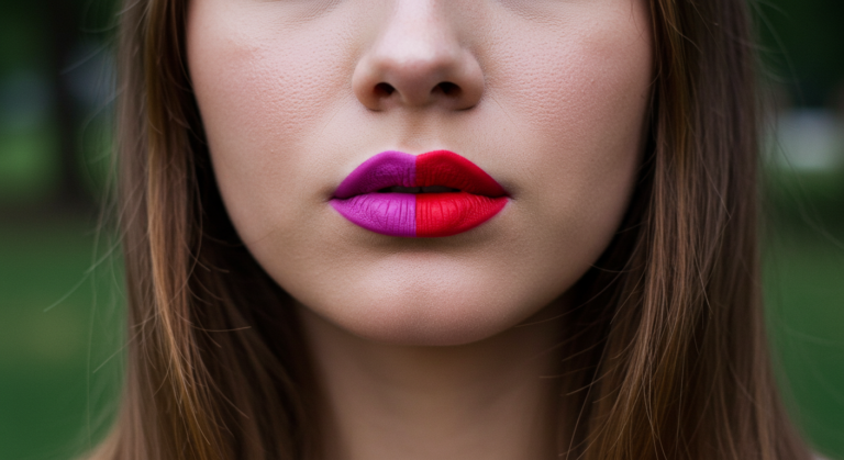 Two-Tone Lips: A Playful Twist to Your Usual Routine - Clothes Color Guide
