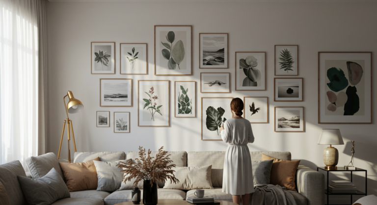 Creating a Gallery Wall: Tips for Displaying Art with Color - Clothes ...