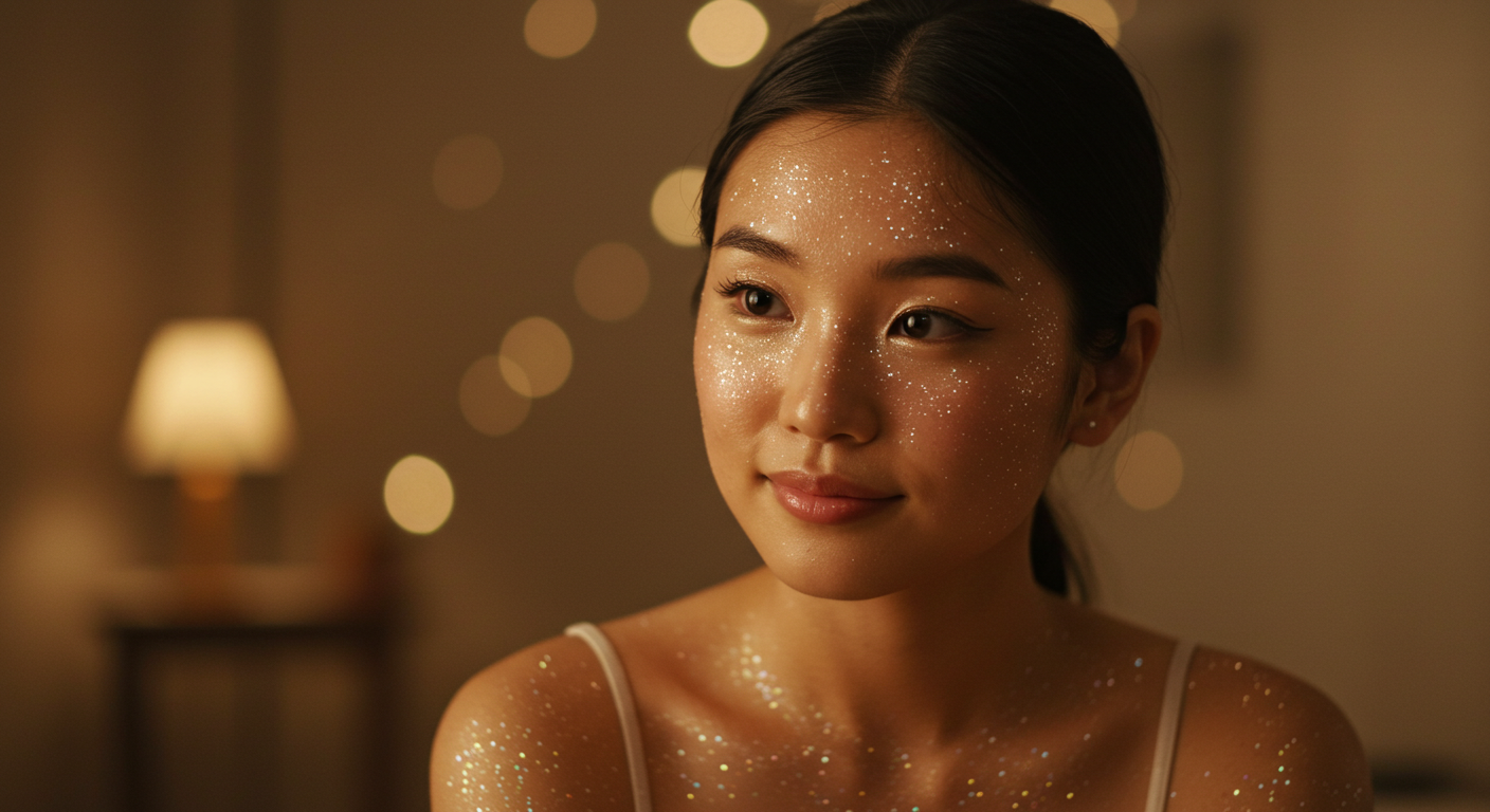 Glitter Makeup: Sparkling Shades for Eyes and Cheeks - Clothes Color Guide